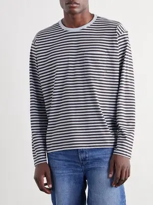 Rag & Bone Striped Cotton-jersey T-shirt