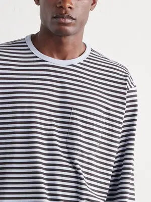 Rag & Bone Striped Cotton-jersey T-shirt