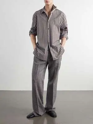 Dries Van Noten Croom Striped Cotton-poplin Shirt