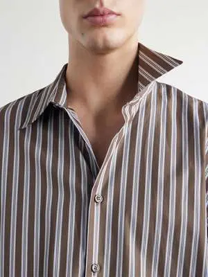 Dries Van Noten Croom Striped Cotton-poplin Shirt