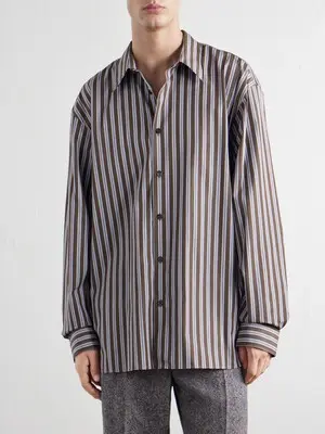 Dries Van Noten Croom Striped Cotton-poplin Shirt