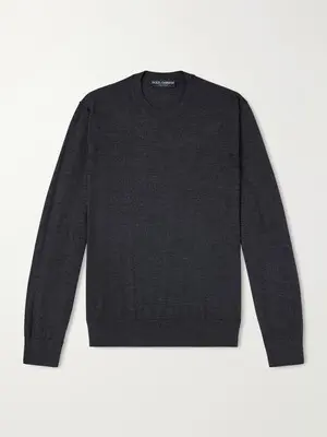 Dolce & Gabbana Cashmere Crewneck Sweater - Black