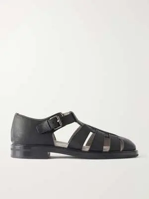 Church's Fisherman Winter Leather Sandals - Black