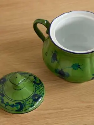 GINORI 1735 Oriente Italiano Porcelain Sugar Bowl With Twin Handles