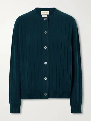 &daughter Daughter Rooney Ribbed Wool Cardigan - Green