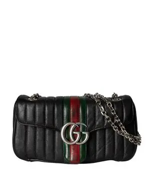 Gucci Jetset Gg Marmont Shoulder Bag - Black