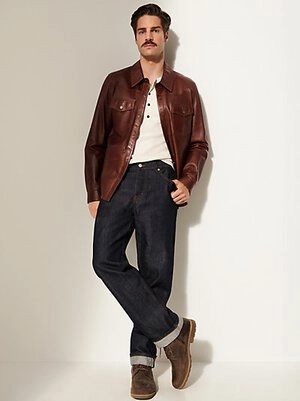 Overland Evan Reversible Leather Shirt Jacket