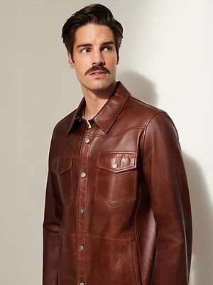 Overland Evan Reversible Leather Shirt Jacket