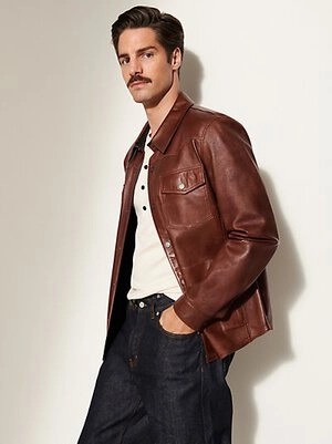 Overland Evan Reversible Leather Shirt Jacket