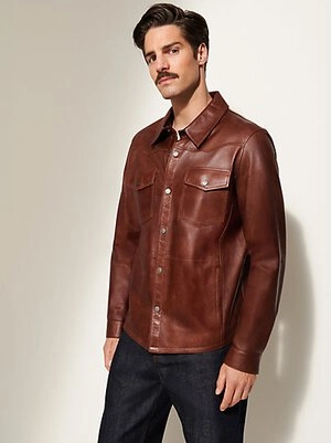 Overland Evan Reversible Leather Shirt Jacket