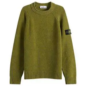 Stone Island Mouline Cotton Chenille Jumper - Cactus Melange