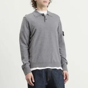 Stone Island Geelong Wool Long Sleeve Polo