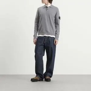Stone Island Geelong Wool Long Sleeve Polo