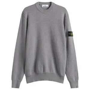 Stone Island Textured Stitch Jumper - Ash Grey