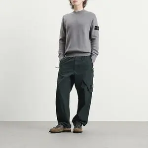 Stone Island Textured Stitch Jumper - Ash Grey