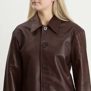Studio Nicholson Landau Slim Fit Leather Jacket