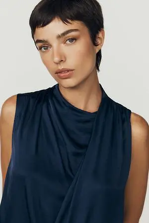 Anthropologie Drapey Tank Top - Eclipse