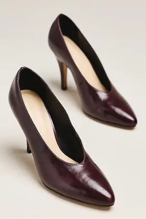 Maeve Classic Stiletto Pumps In Leather - Brown