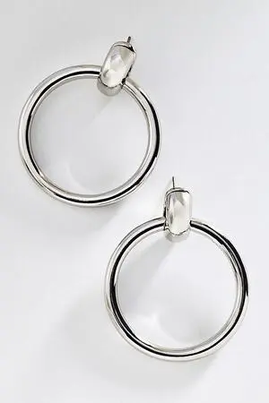 Anthropologie Cirque Drop Earrgs Silver