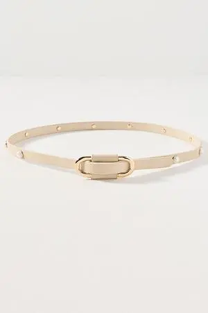 Anthropologie By Anthropologie Blake Studded Belt Ivory