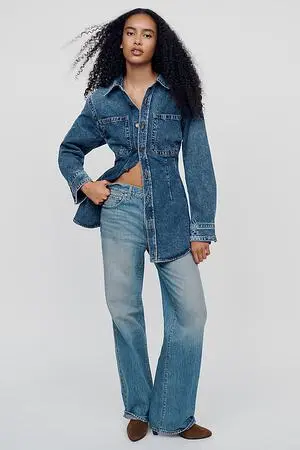 AGOLDE Wilma Denim Shirt Top