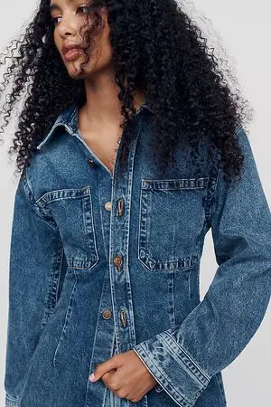 AGOLDE Wilma Denim Shirt Top