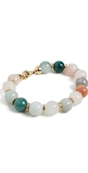 Shashi Le Bracelette Pierre Beaded Bracelet With Gold Tone Accents - Multi