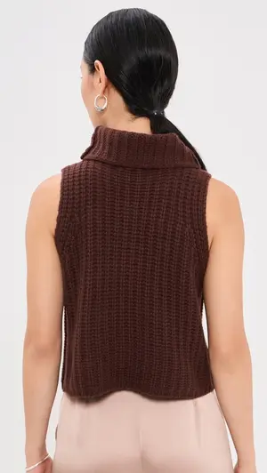 Sablyn Saige Cropped Cashmere Turtleneck Pullover
