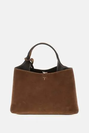TOD'S Suede Micro Bag - Marrone