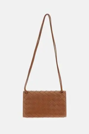 Bottega Veneta Intrecciato Nappa Pouch With Knot Closure - Brown