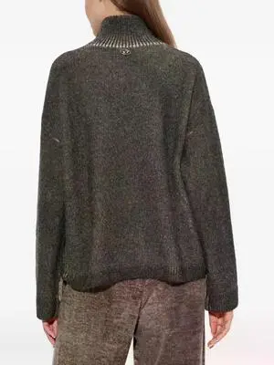 DIESEL® Floral Print High Neck Sweater