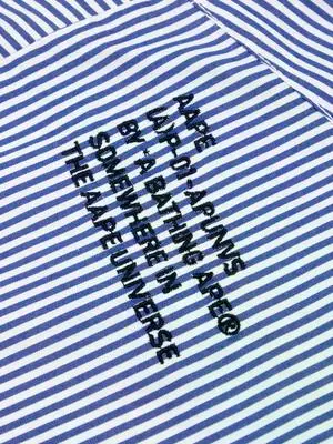 AAPE BY *A BATHING APE Stripe-print Logo-embroidered Shirt
