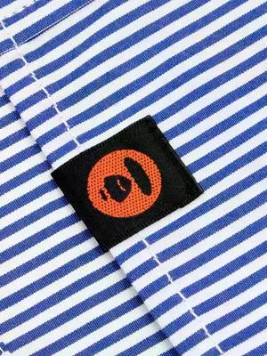 AAPE BY *A BATHING APE Stripe-print Logo-embroidered Shirt