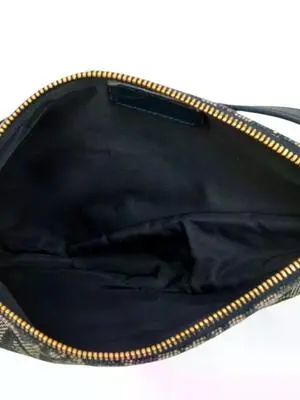 Dior 2001 Mini Diorissimo Canvas Saddle Pochette Shoulder Bag - Blue