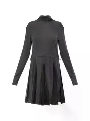 DIESEL® Turtleneck Mini Dress In Jersey And Chiffon
