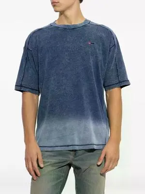 DIESEL® Ombré-effect Logo-embroidered T-shirt