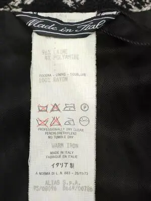 Versace Tweed Checked Jacket With Yellow Piping