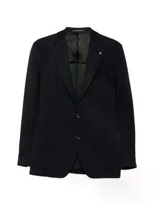 Tagliatore Notched-lapels Single-breasted Blazer - Blue