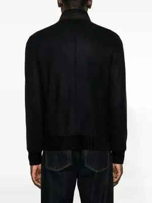 MANDELLI Zip-fastening Jacket With Suede Trim