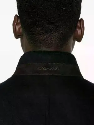 MANDELLI Zip-fastening Jacket With Suede Trim