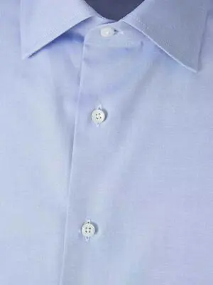 Canali Spread-collar Button-down Shirt - Blue