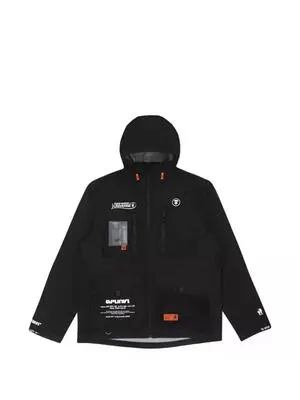 AAPE BY *A BATHING APE Moonface-print Hooded Jacket - Black