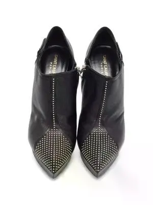 Saint Laurent Janis Studded Leather Ankle Boots