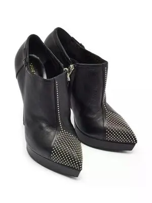 Saint Laurent Janis Studded Leather Ankle Boots