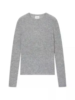 Closed Textured-knit Crew-neck Sweater - Grey