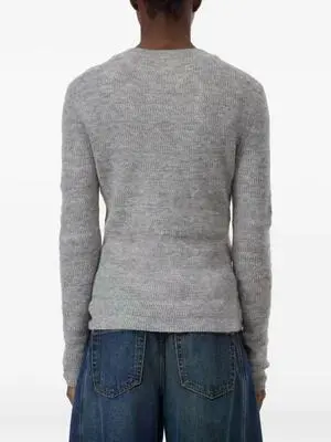 Closed Textured-knit Crew-neck Sweater