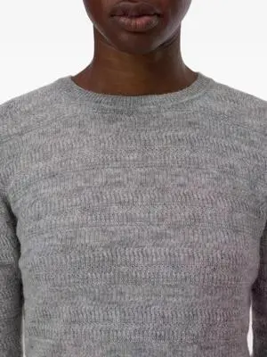 Closed Textured-knit Crew-neck Sweater