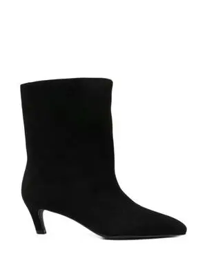 LINDA BAUMANN Pointed-toe Suede Boots