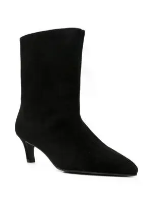 LINDA BAUMANN Pointed-toe Suede Boots