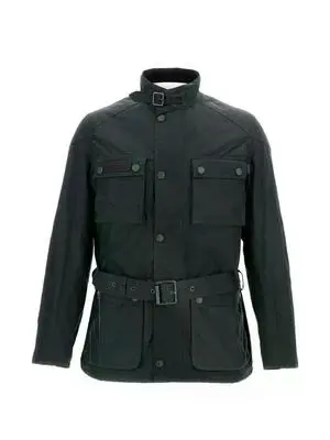 BARBOUR INTERNATIONAL Blackwell Belted Waxed Jacket - Green